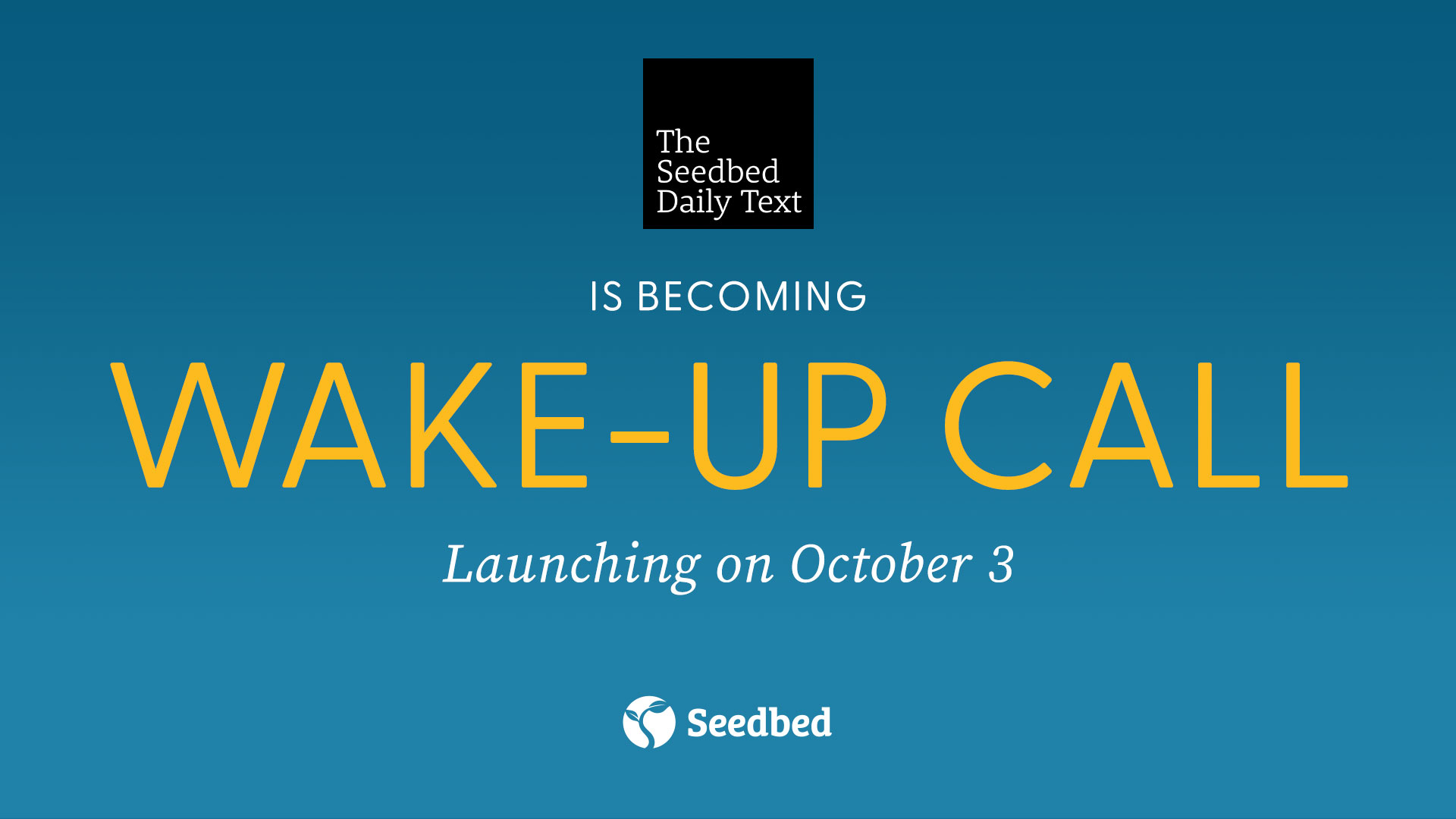 Wake-Up Call: This May Be the Most Important Question I Will Ever Ask ...