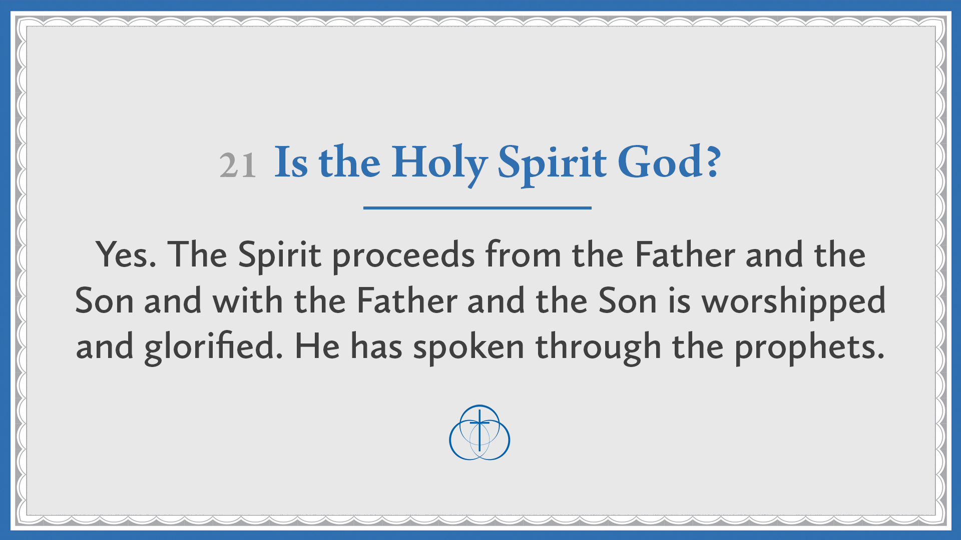 Is the Holy Spirit God? (Global Methodist Church Catechism) - Seedbed