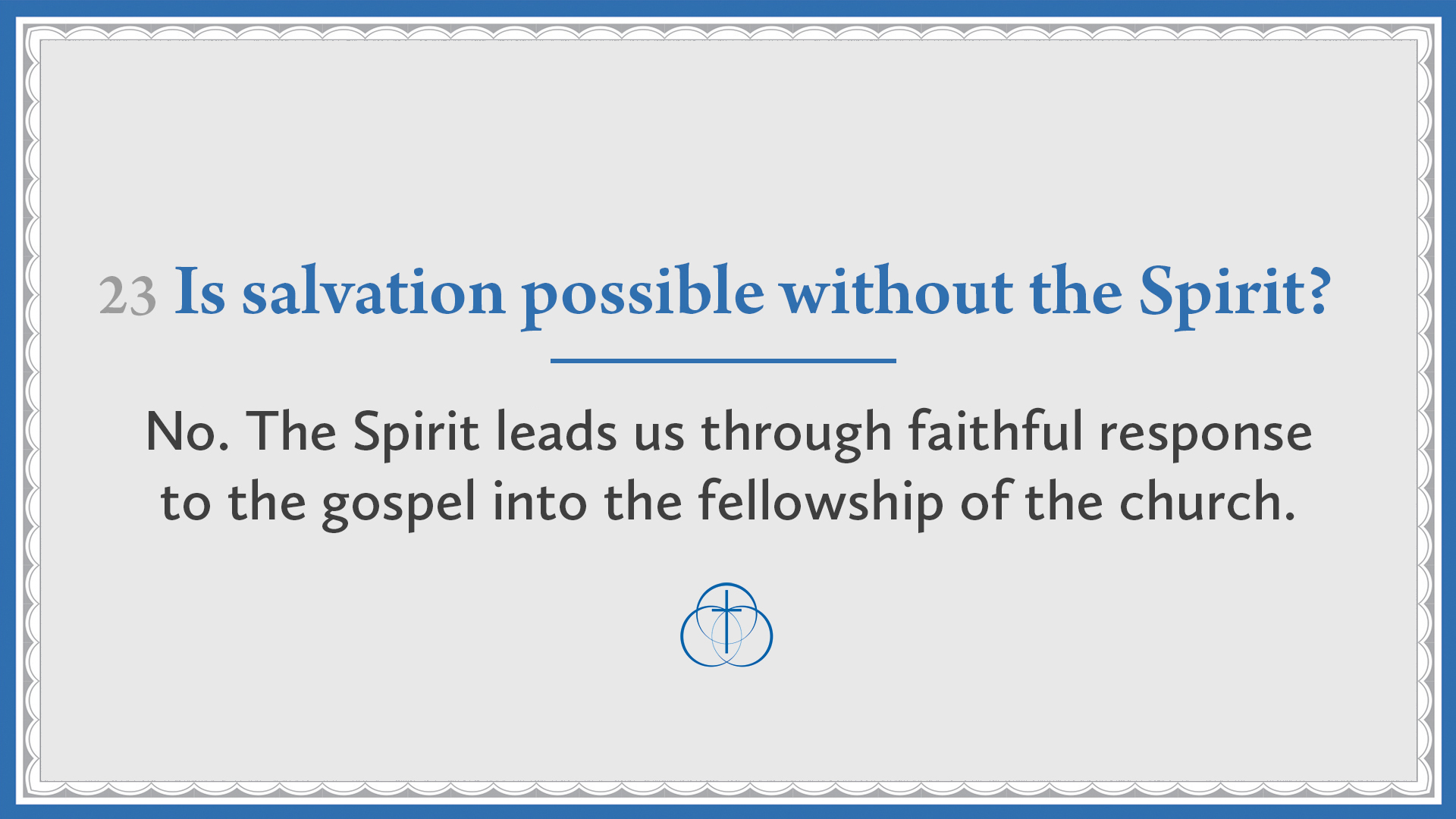 Is salvation possible without the Spirit? (Global Methodist Church ...